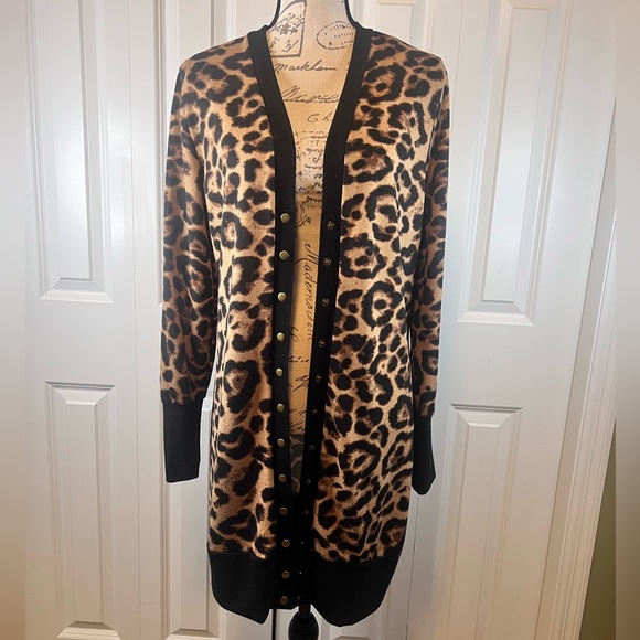 Halife | Sweaters | Animal Print Duster Cardigan | Poshmark